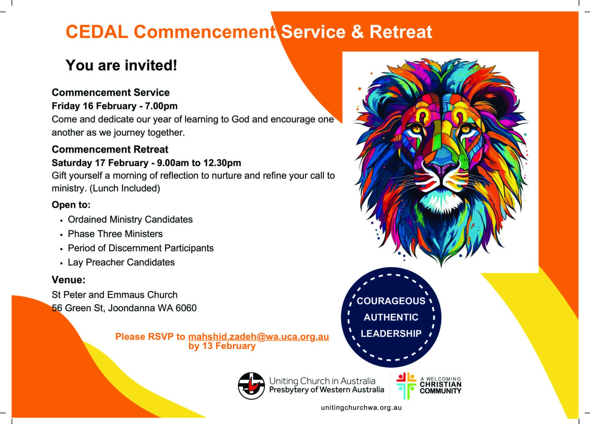 CEDAL Commencement Retreat – Uniting Church Western Australia