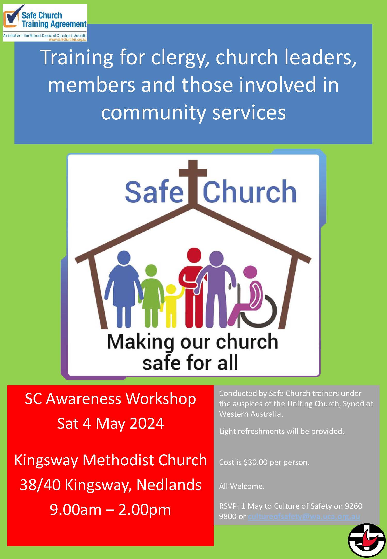 Safe Church Awareness Workshop – Uniting Church Western Australia
