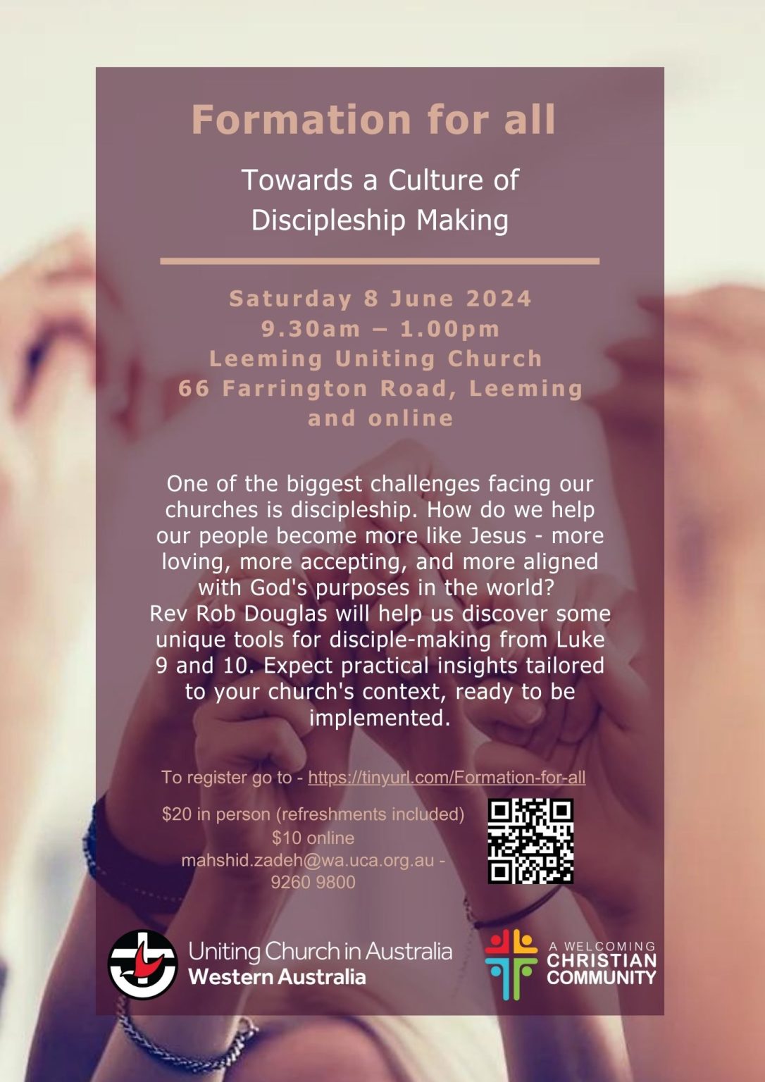 The next Formation for All workshop will be on Saturday, 8 June 2024 ...