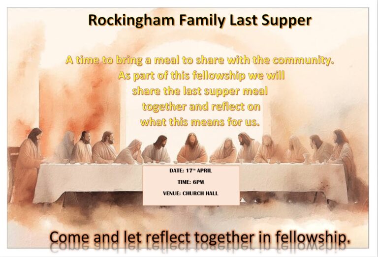 Family Last Supper Meal – Uniting Church Western Australia